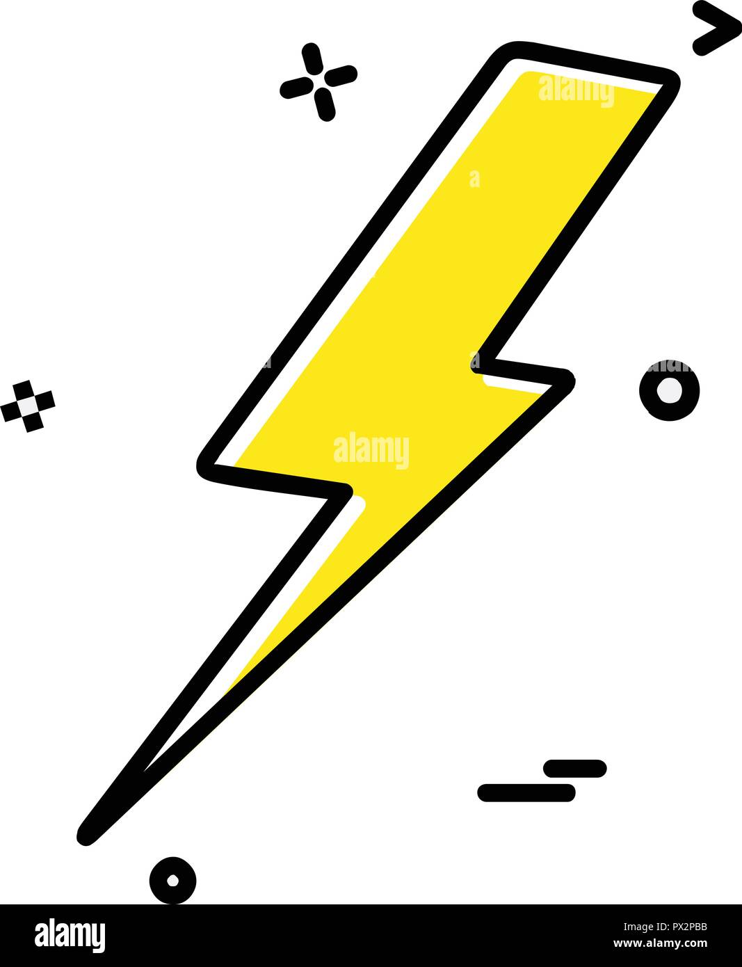 Thunder icon design vector Stock Vector Image & Art - Alamy