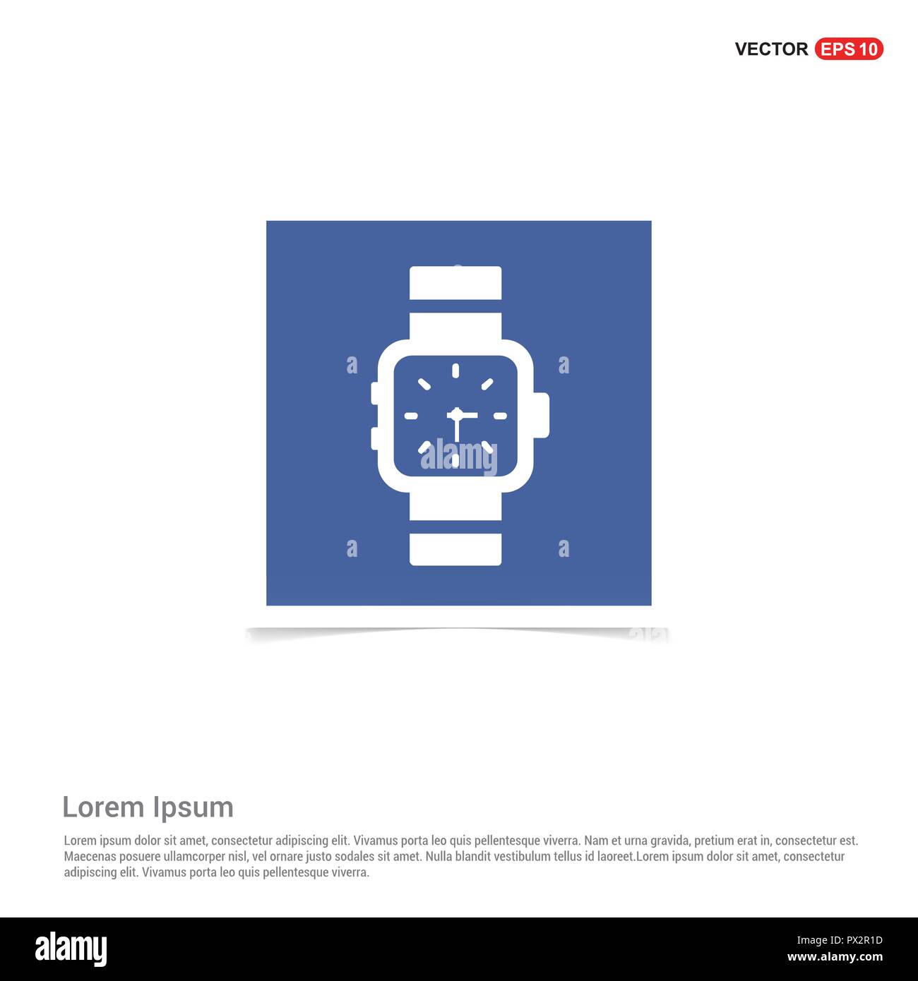 Watch Icon - Blue photo Frame Stock Vector Image & Art - Alamy