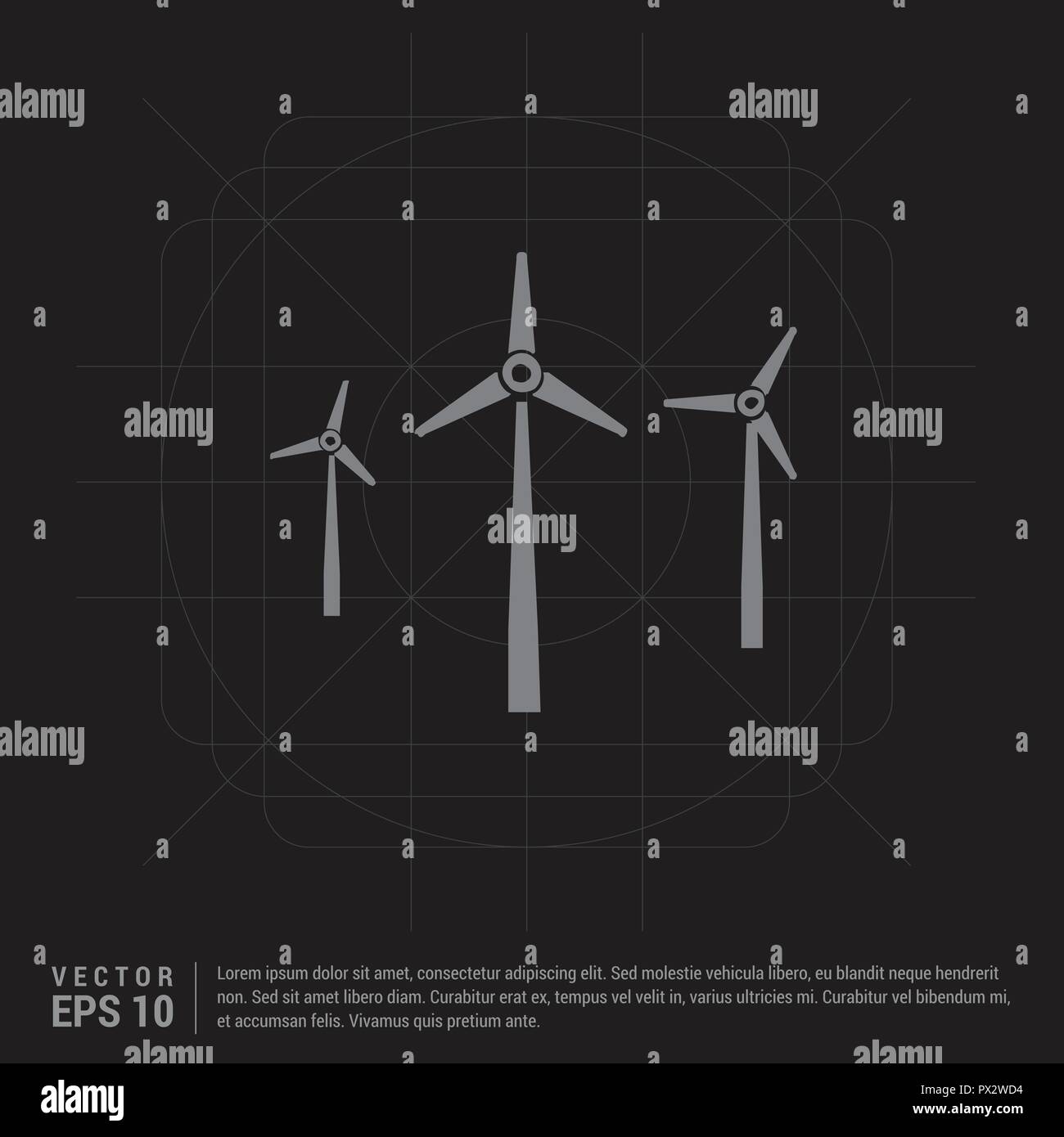 Windturbines vector vectors hi-res stock photography and images - Alamy