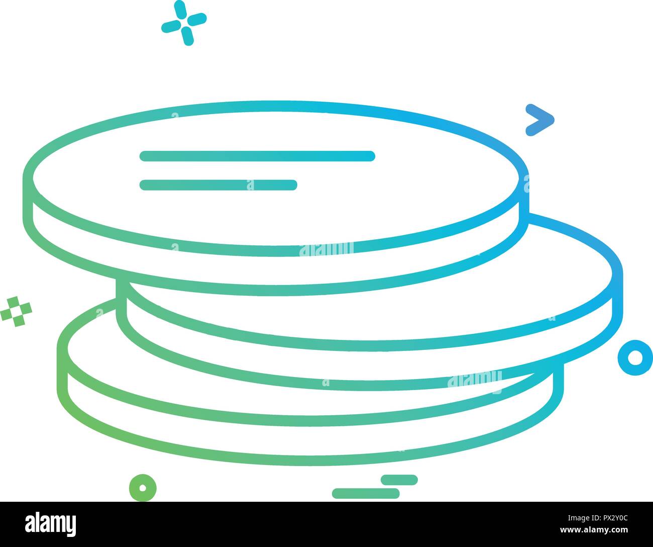 Coins icon design vector Stock Vector Image & Art - Alamy