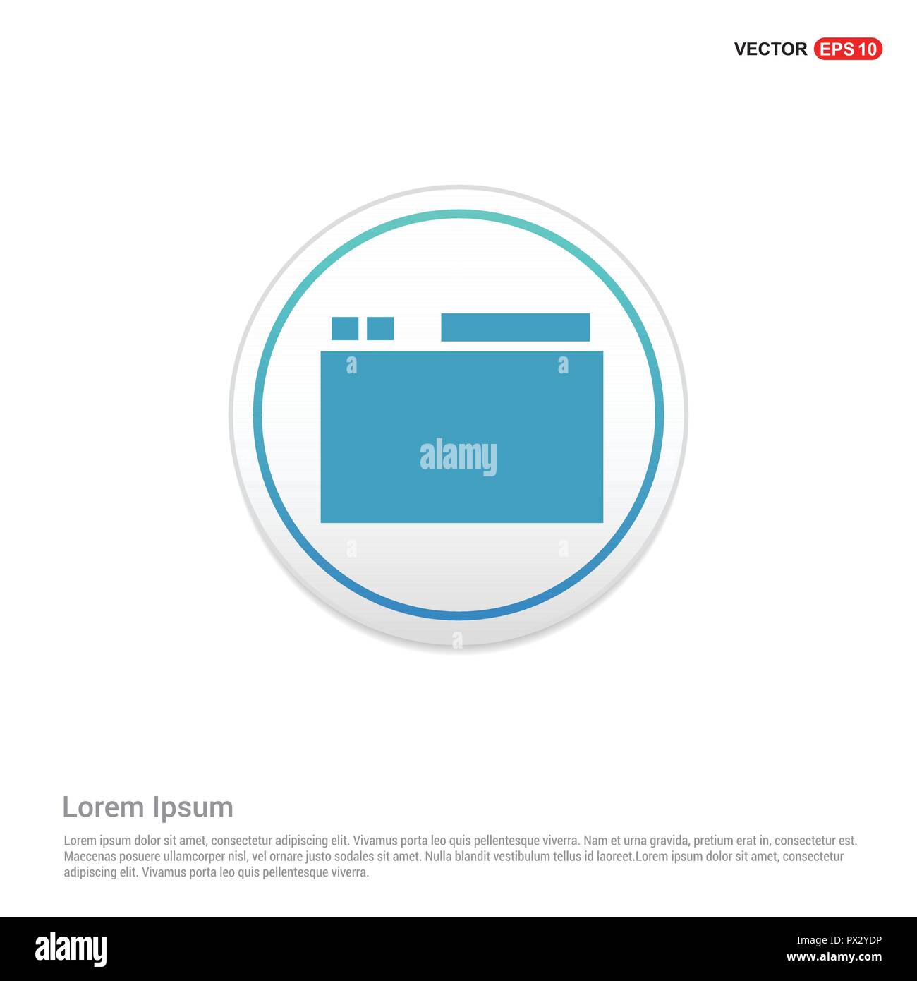 App window interface icon - white circle button Stock Vector Image ...