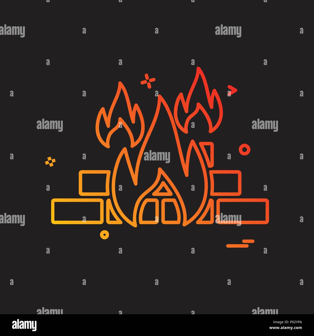 Fireicon design vector Stock Vector Image & Art - Alamy