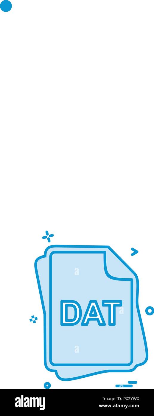 DAT file type icon design vector Stock Vector Image & Art - Alamy