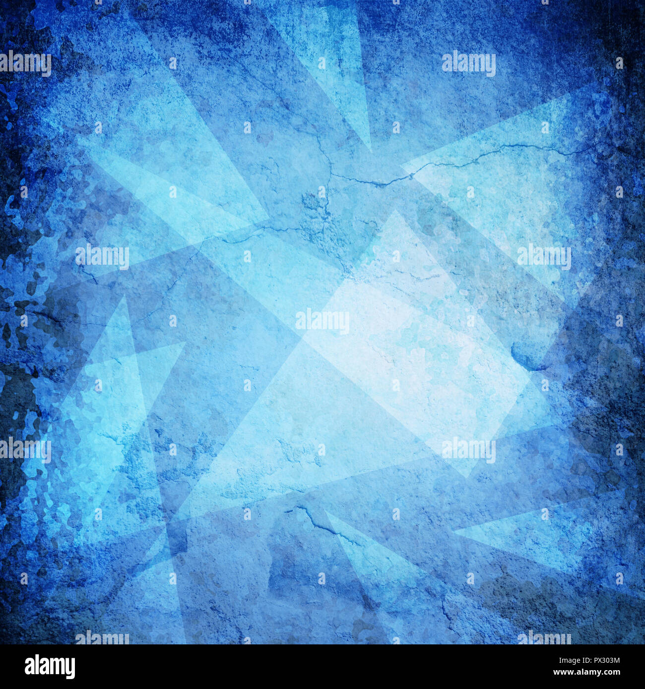 Blue color grunge triangle hi-res stock photography and images - Alamy