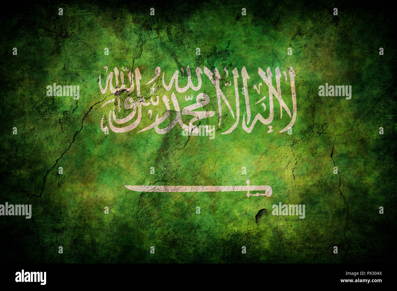 Grunge Saudi Arabia flag Stock Photo - Alamy