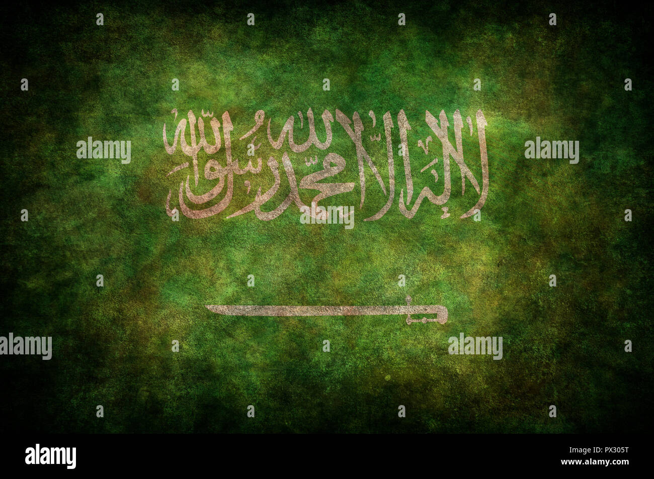 Grunge Saudi Arabia flag Stock Photo - Alamy