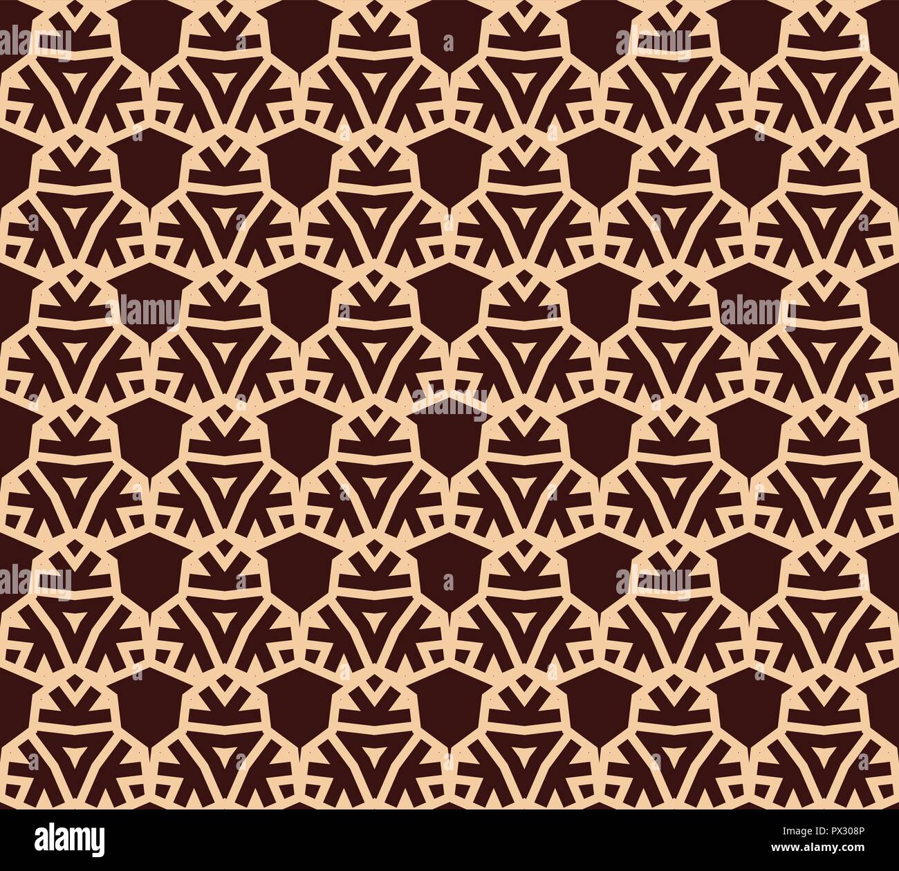 Seamless Linear Pattern With Elegant Curved Lines And Scrolls