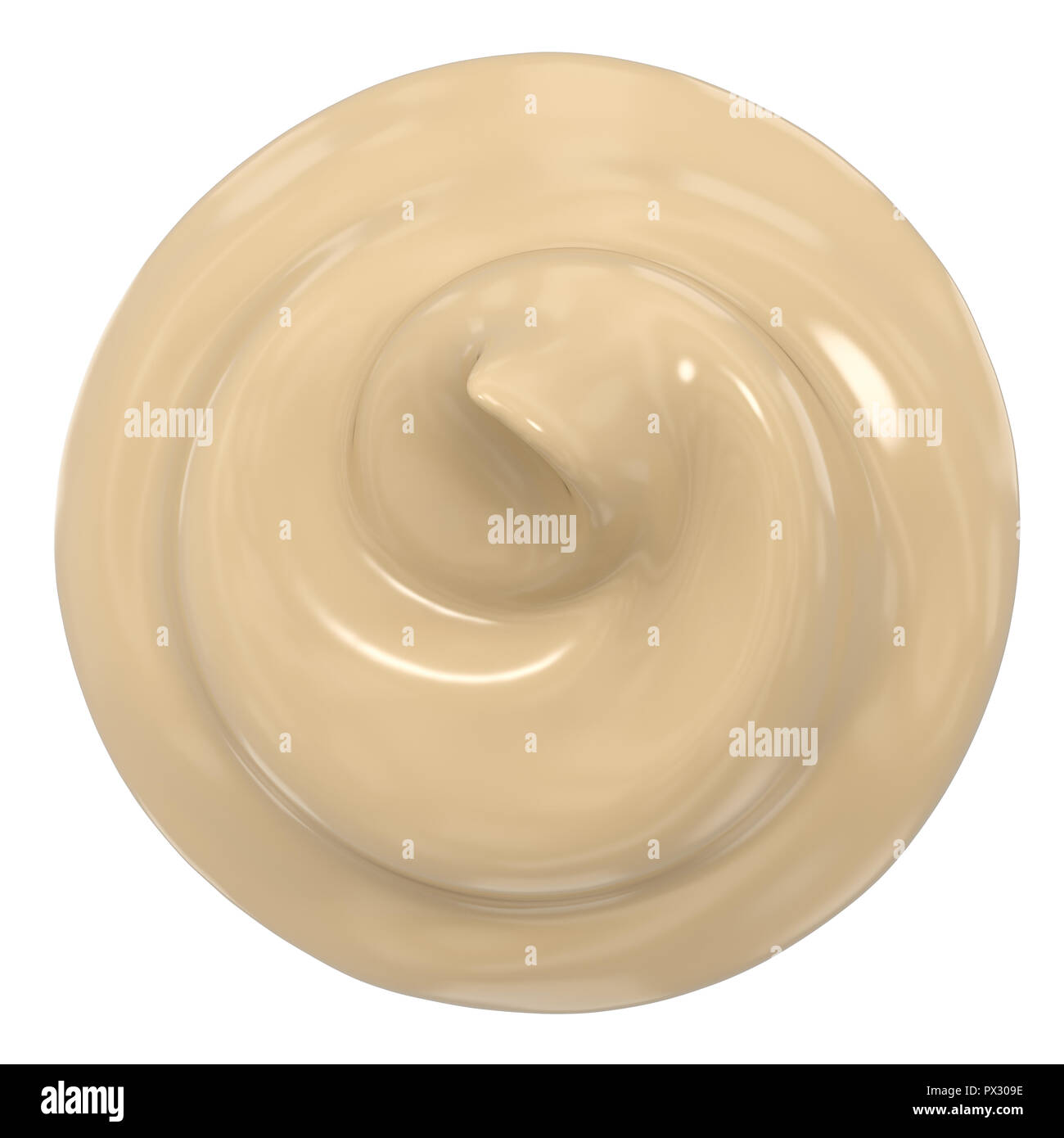 3d rendering drop of foundation isolated on white Stock Photo - Alamy