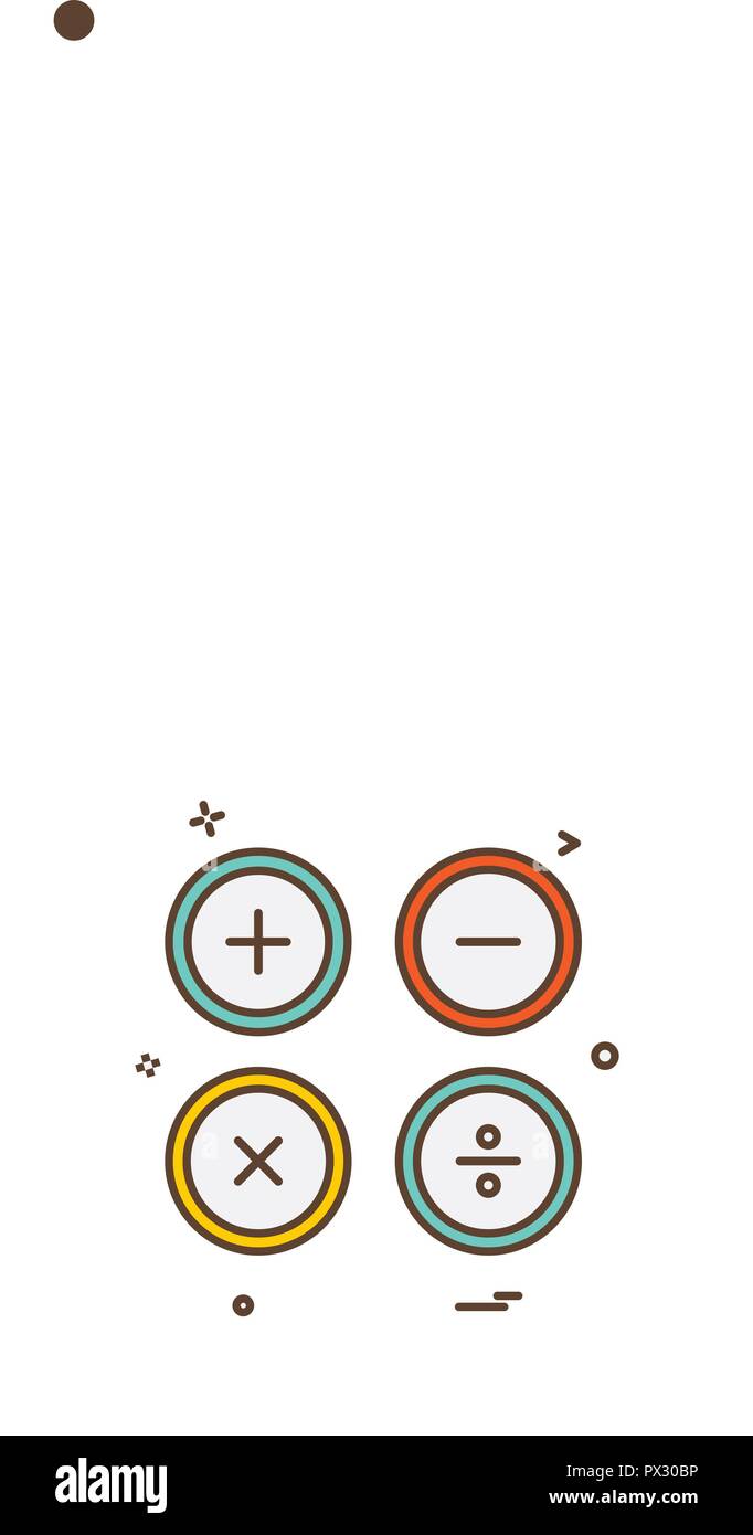 Maths signs icon design vector Stock Vector Image & Art - Alamy