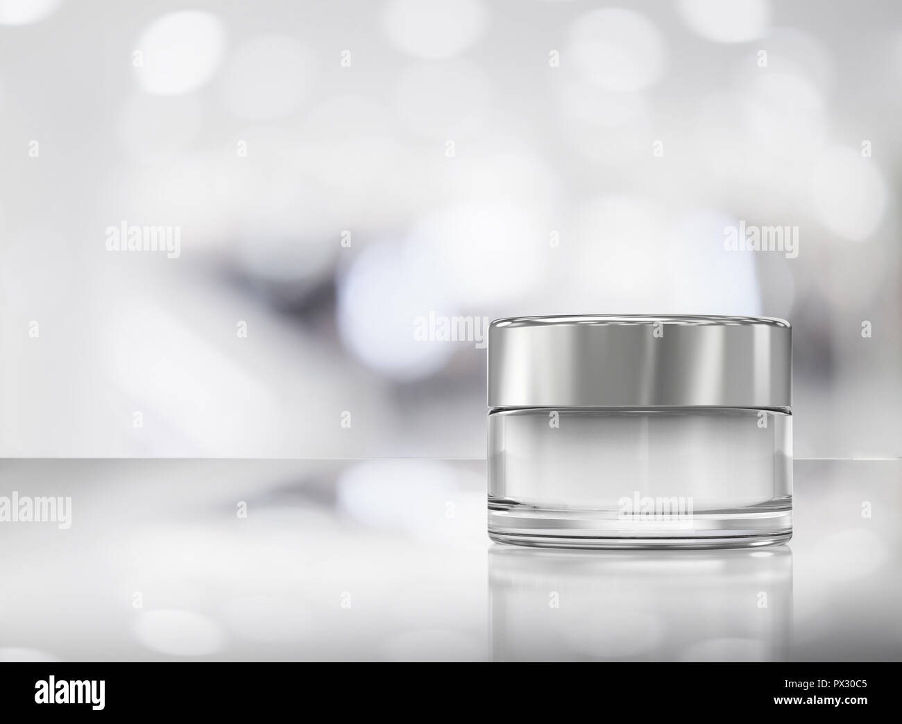 3d rendering cosmetic creaam pot or container with cap Stock Photo - Alamy
