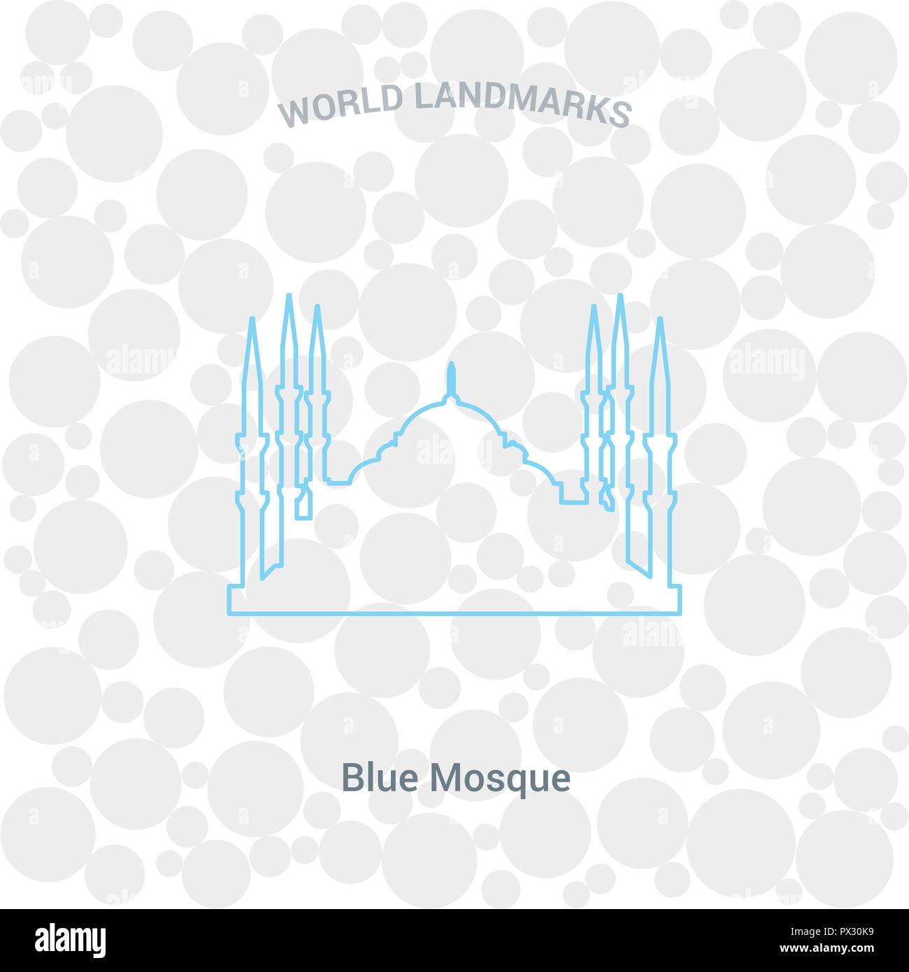 World Famous landmarks design with creative background vector Stock ...