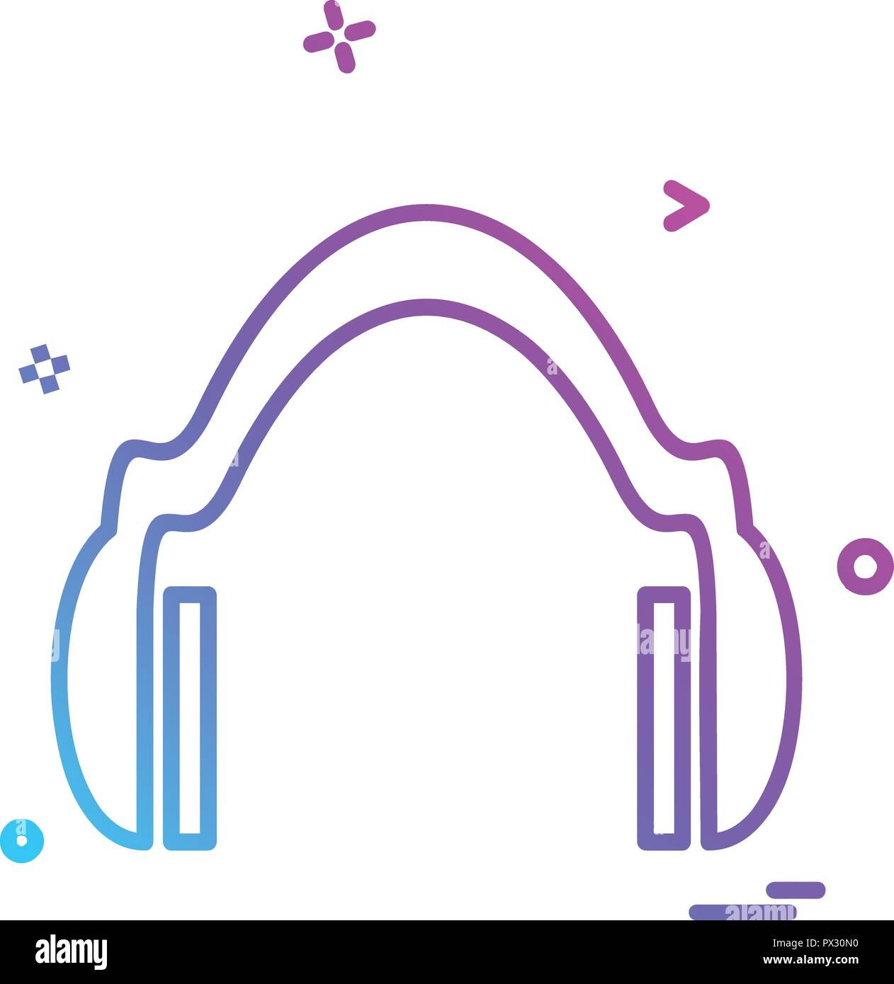 Head Phone icon design vector Stock Vector Image & Art - Alamy