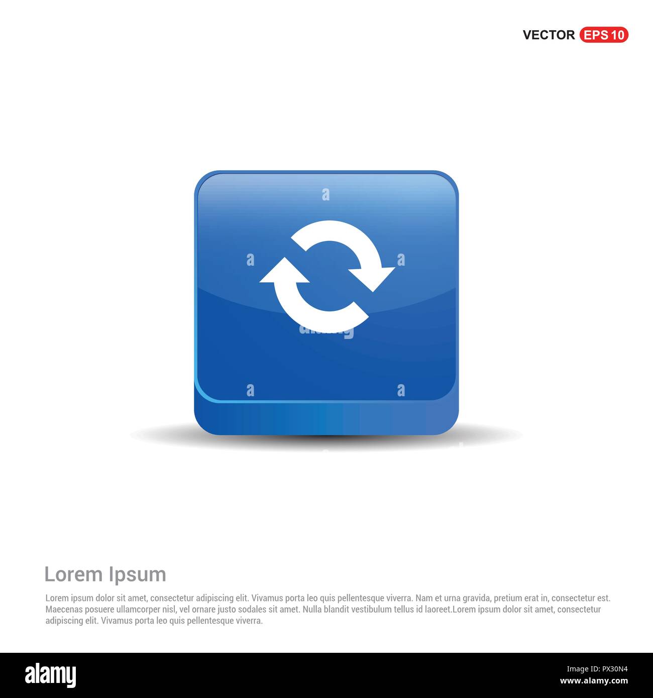 Reload icon - 3d Blue Button Stock Vector Image & Art - Alamy