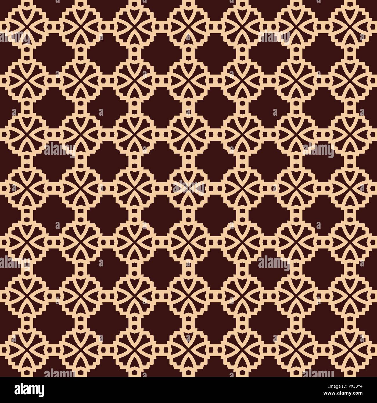 Seamless Linear Pattern With Elegant Curved Lines And Scrolls