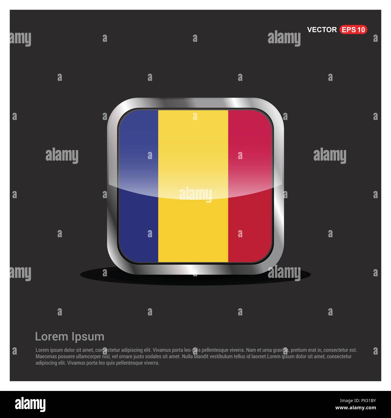 Romania flags design card vector Stock Vector Image & Art - Alamy