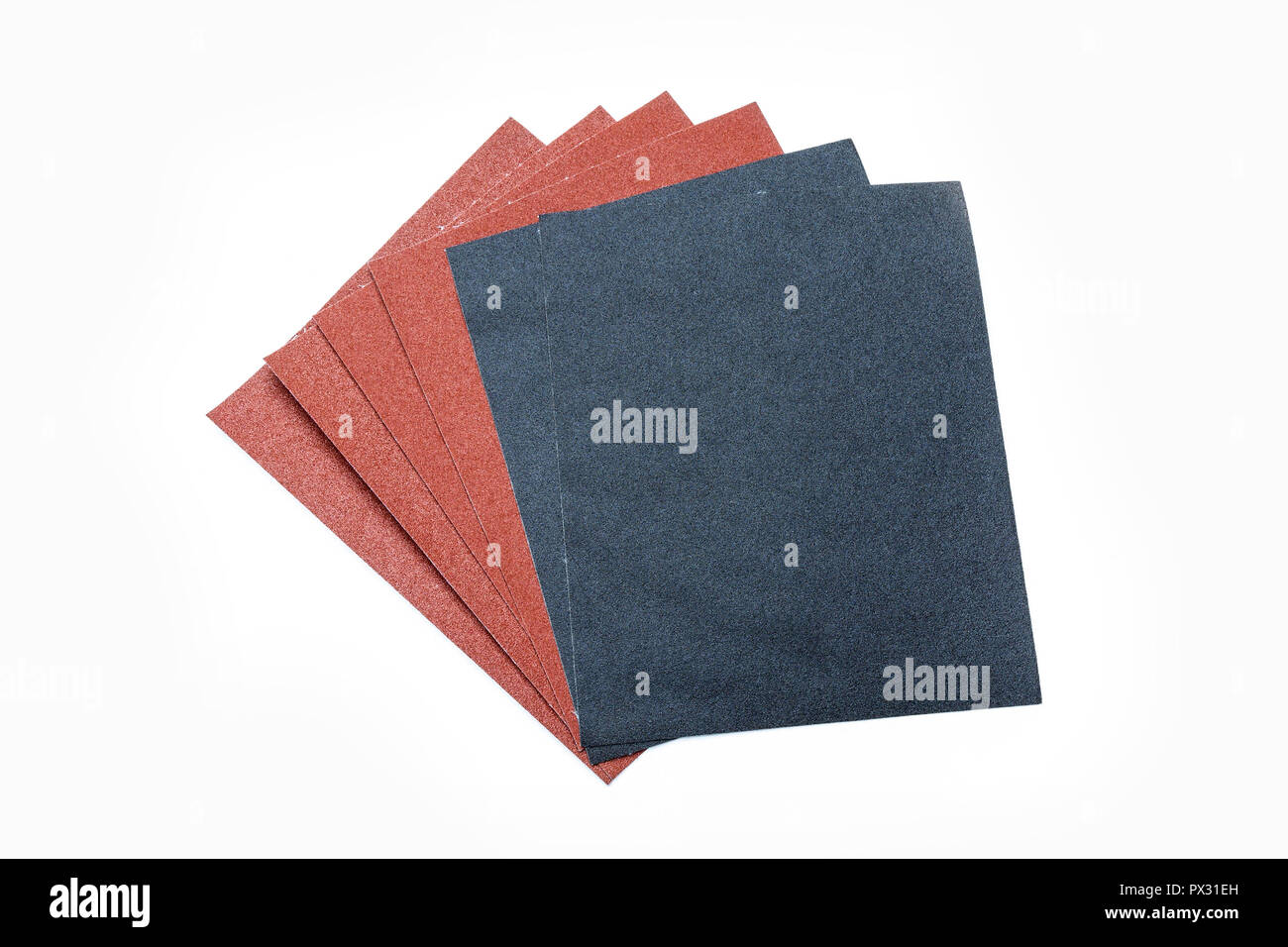 Sheets of sand paper isolated on white background Stock Photo - Alamy