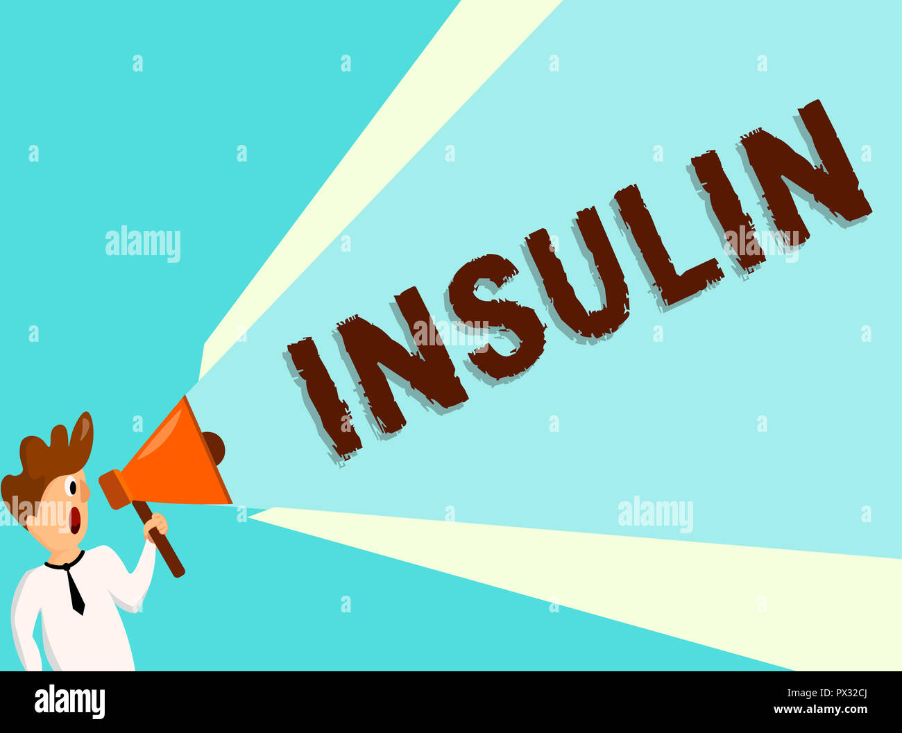 Conceptual hand writing showing Insulin. Business photo text Protein ...