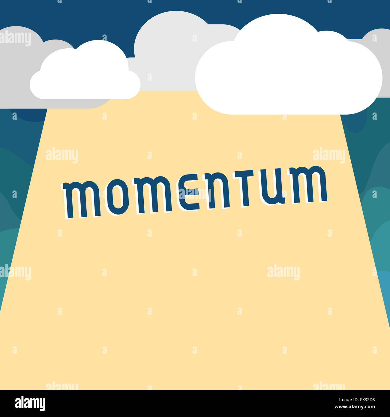 Handwriting text Momentum. Concept meaning quantity of motion of moving ...