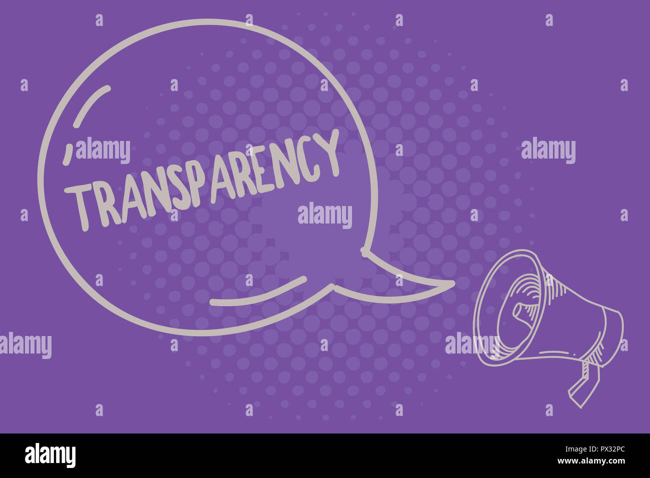 Text sign showing Transparency. Conceptual photo Condition being ...