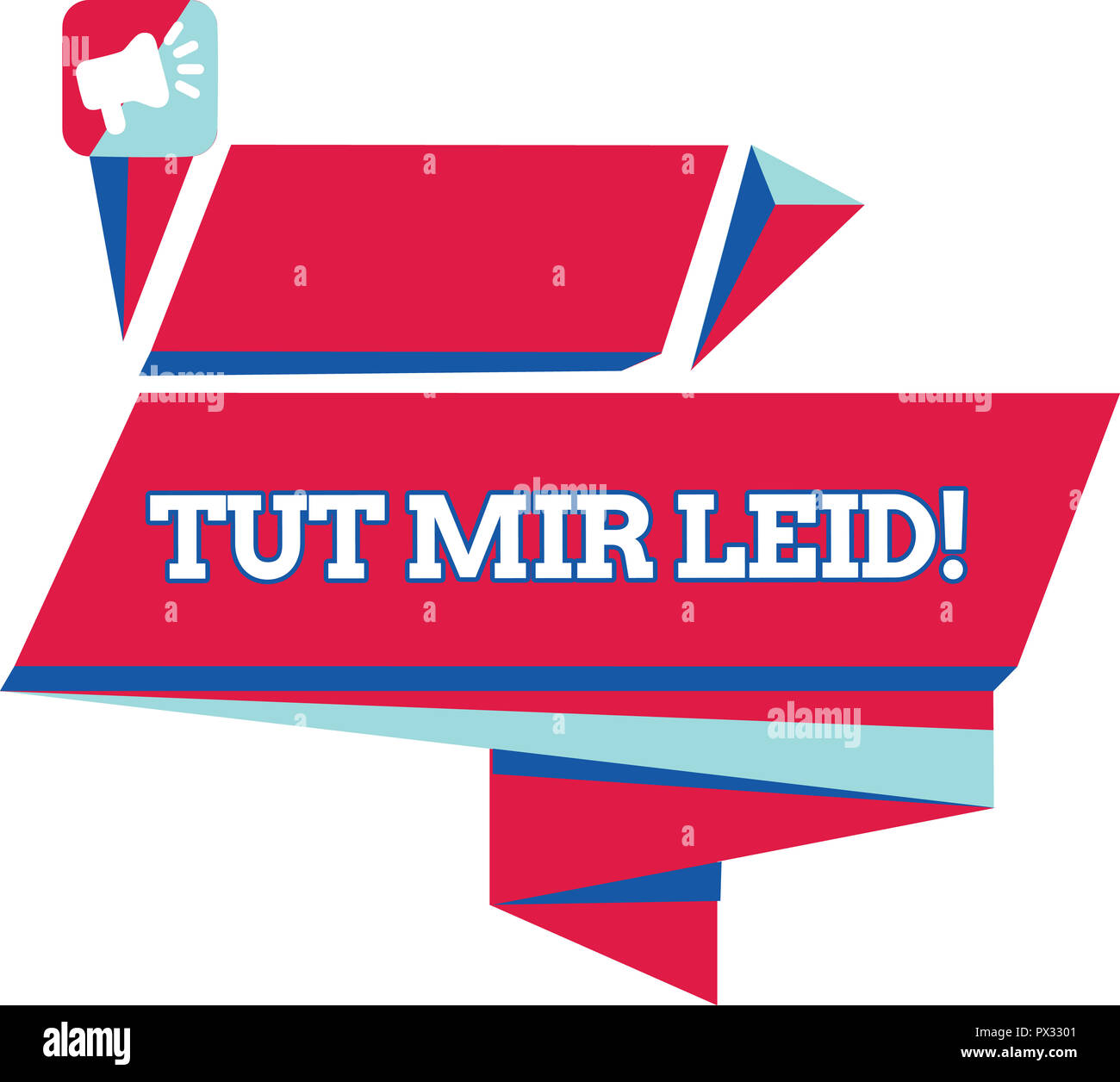 Text sign showing Tut Mir Leid. Conceptual photo Asking forgiveness for ...