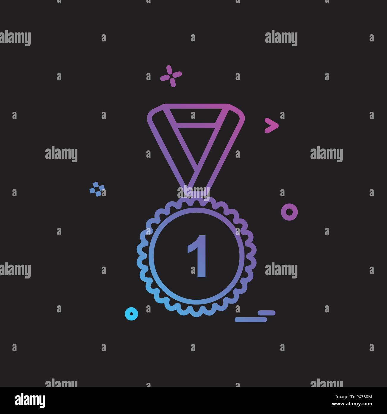 Medal icon design vector Stock Vector Image & Art - Alamy