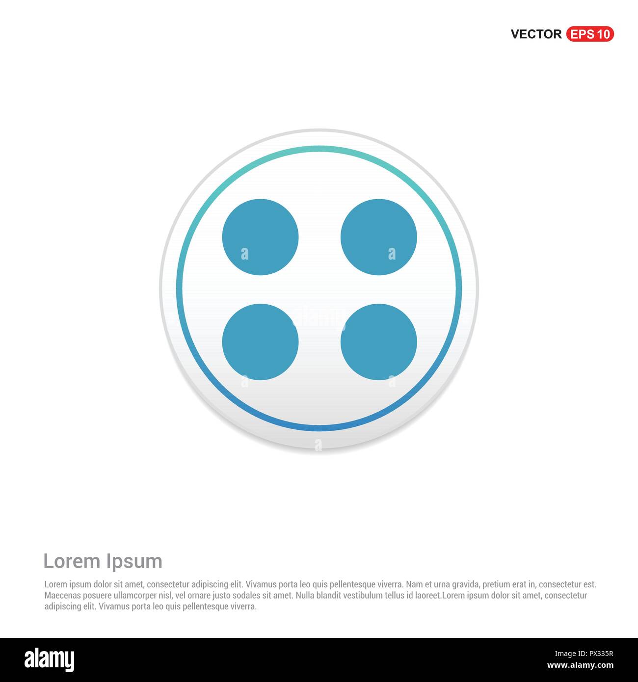 menu icon - white circle button Stock Vector Image & Art - Alamy