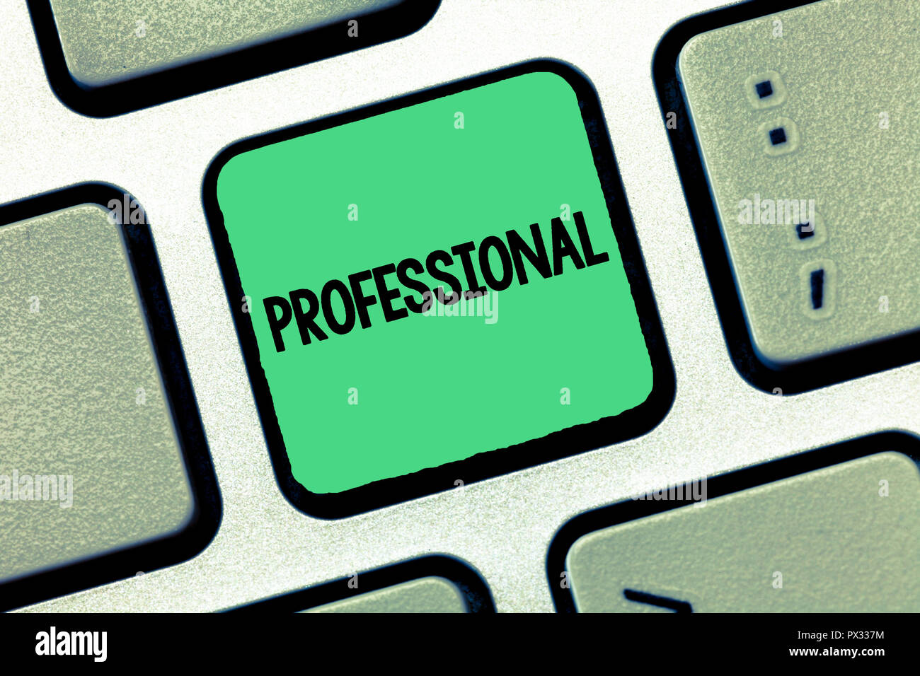 Handwriting text writing Professional. Concept meaning Person qualified ...