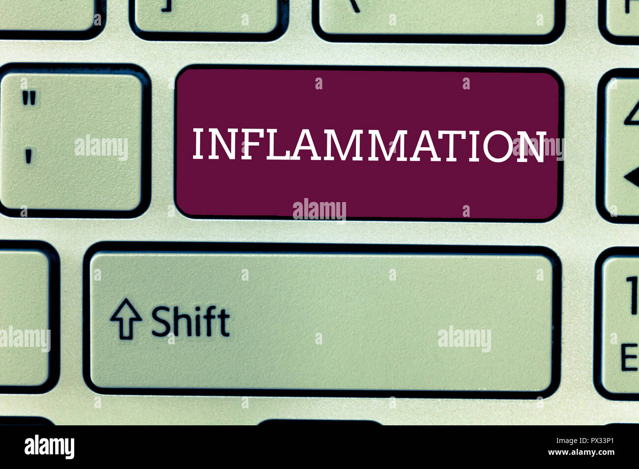 Word writing text Inflammation. Business concept for Swelling of a part ...