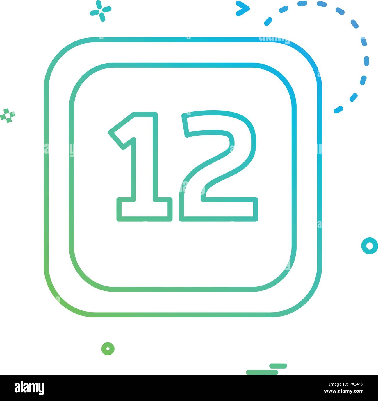 12 Date Calender icon design vector Stock Vector Image & Art - Alamy