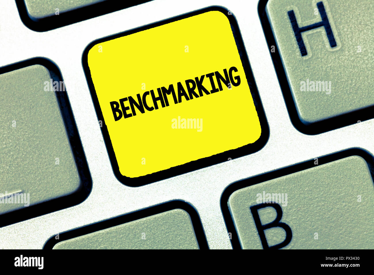 Word writing text Benchmarking. Business concept for Evaluate something ...