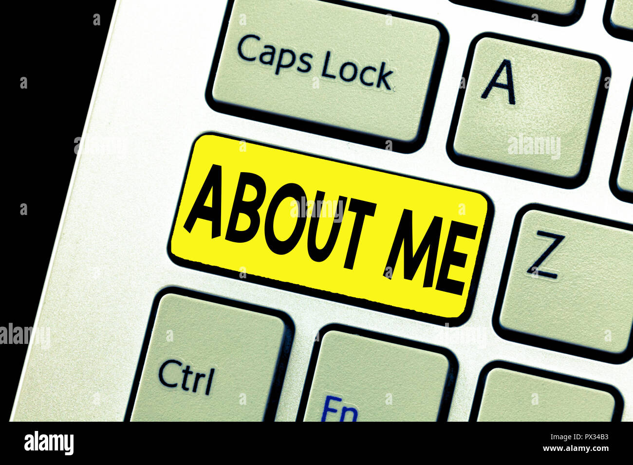 Writing note showing About Me. Business photo showcasing My Personal ...