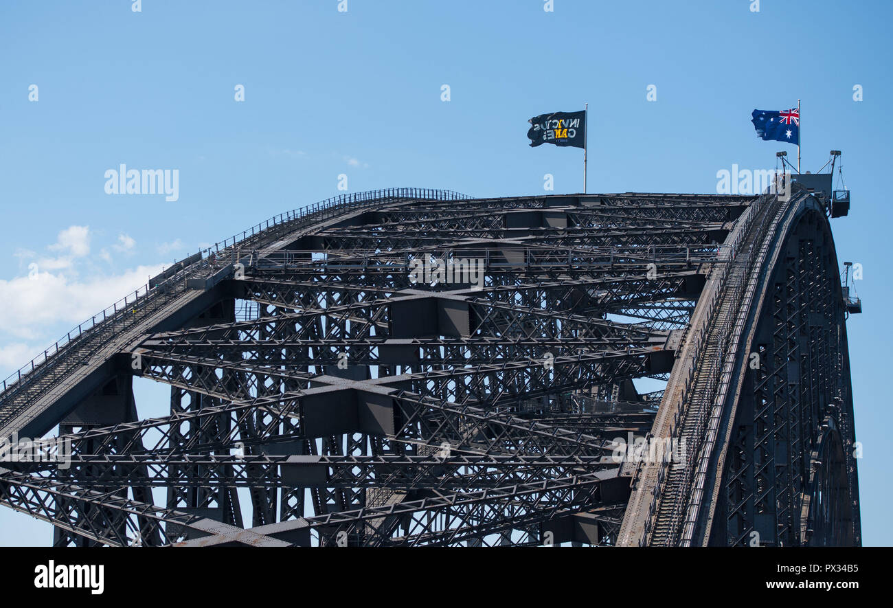 General view of the Invictus Games flag flying alongside the Australian ...