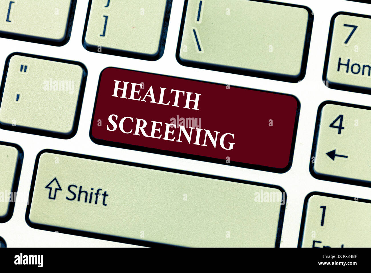 Text sign showing Health Screening. Conceptual photo targeted ...