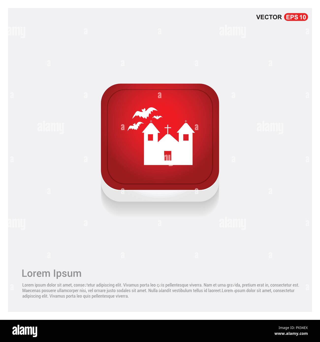 Halloween Hunted House Icon Stock Vector Image & Art - Alamy