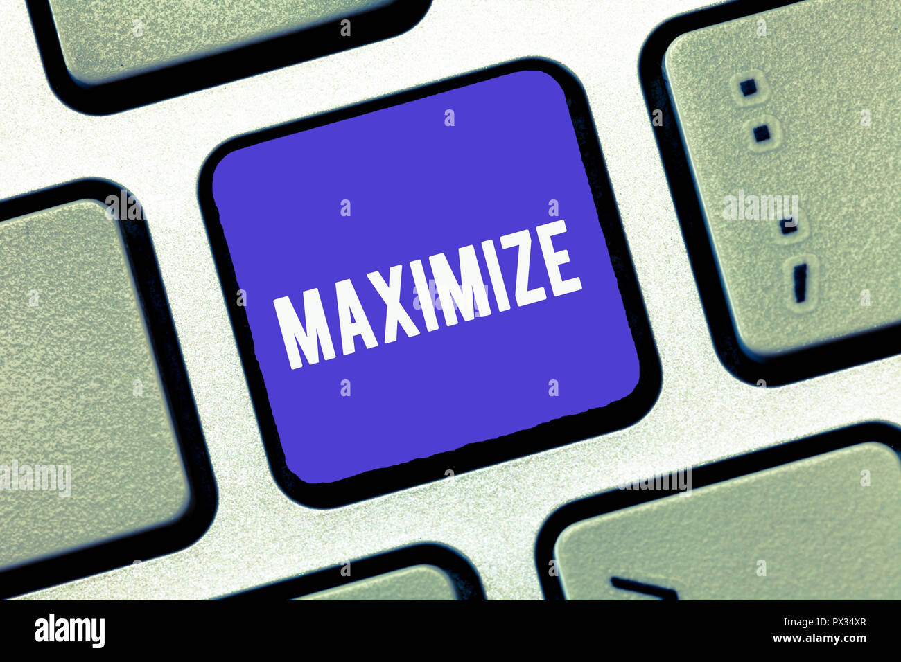 Handwriting text Maximize. Concept meaning make as large or great as ...