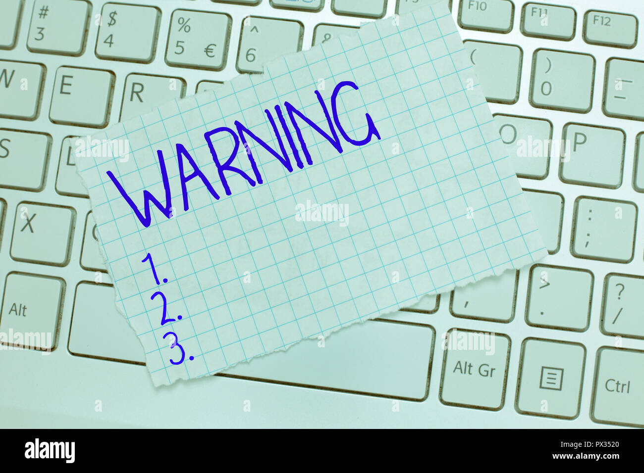 Word writing text Warning. Business concept for Advice Sign for ...