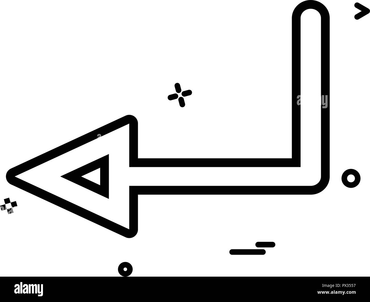 arrow left sign traffic icon vector design Stock Vector Image & Art - Alamy