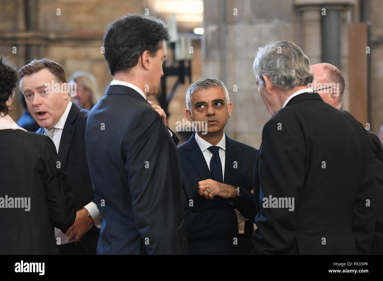(left to right) Ed Miliband, Mayor of London Sadiq Khan and former ...