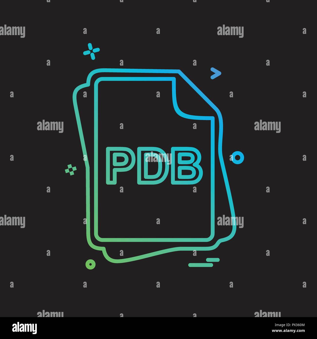 PDB file type icon design vector Stock Vector Image & Art - Alamy