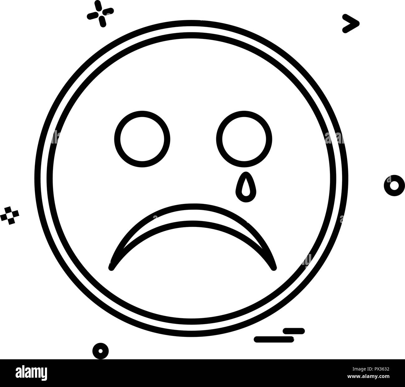 Sad emoji icon design vector Stock Vector Image & Art - Alamy