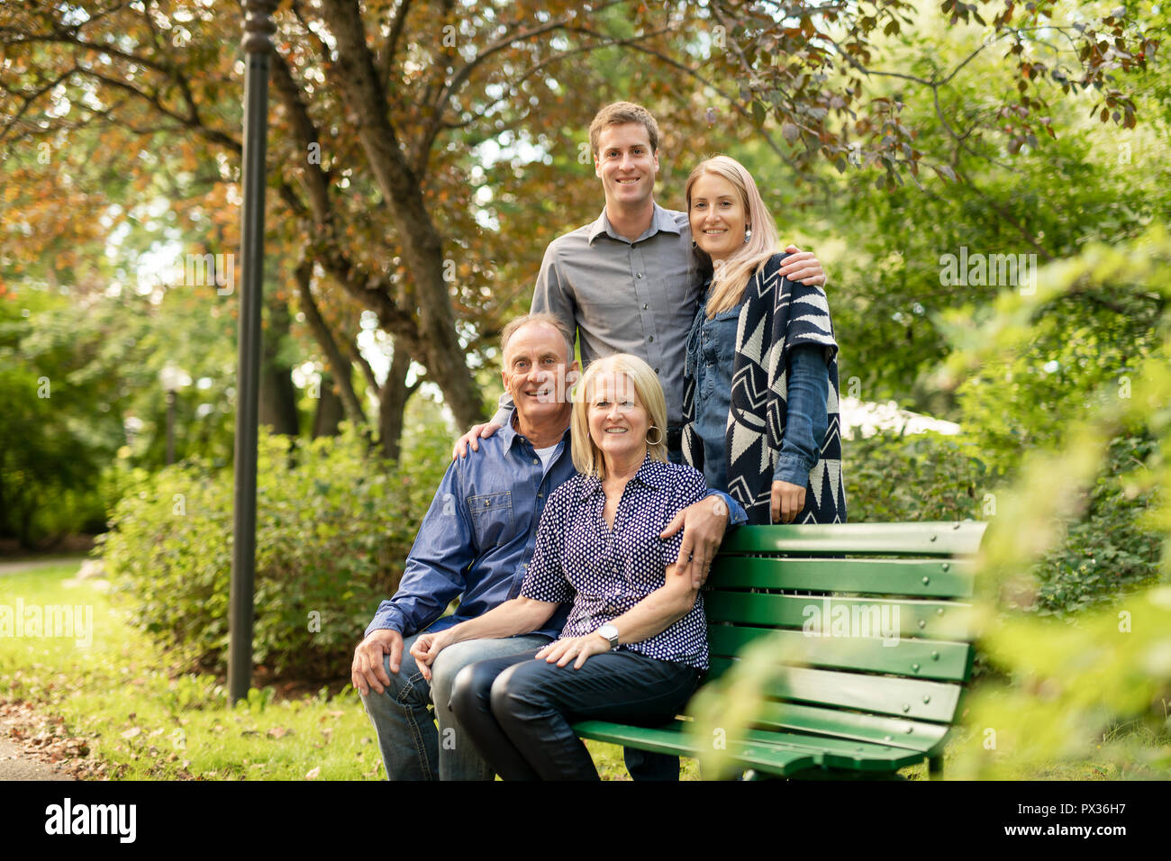 Grandmother two children outdoors in hi-res stock photography and ...