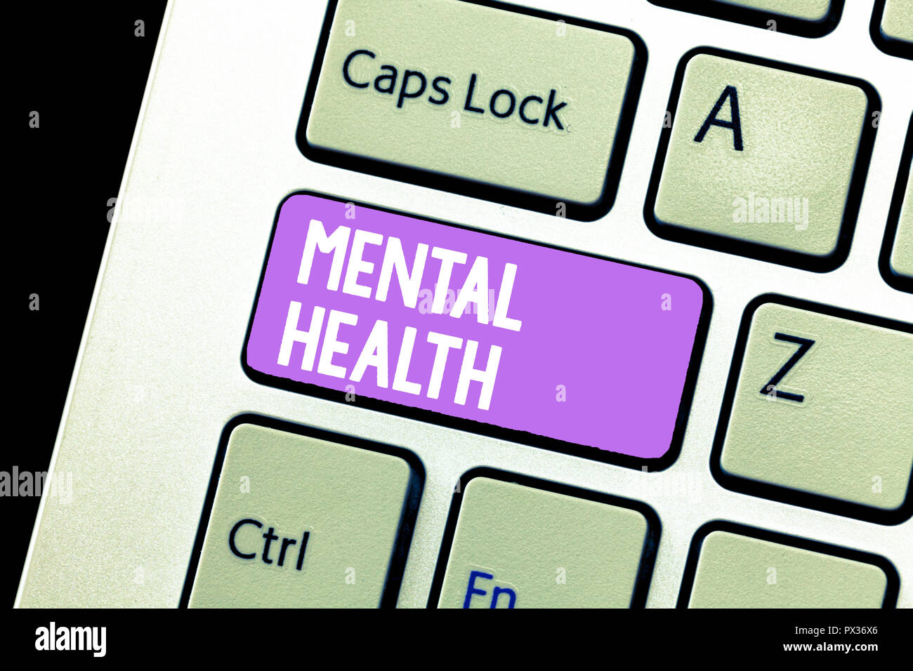 Handwriting text Mental Health. Concept meaning Psychological and ...