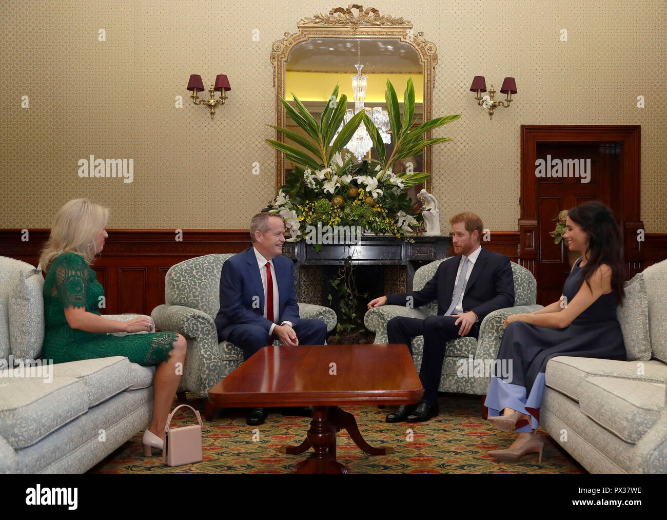 The Duke and Duchess of Sussex meet leader of the opposition Bill ...