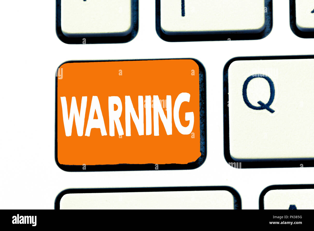 Word writing text Warning. Business concept for Advice Sign for ...