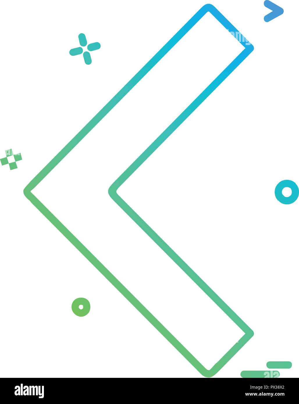 Left arrow icon design vector Stock Vector Image & Art - Alamy