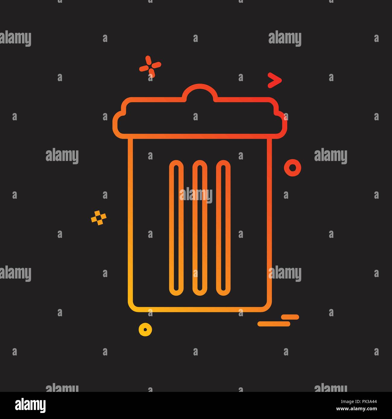 Trash icon design vector Stock Vector Image & Art - Alamy