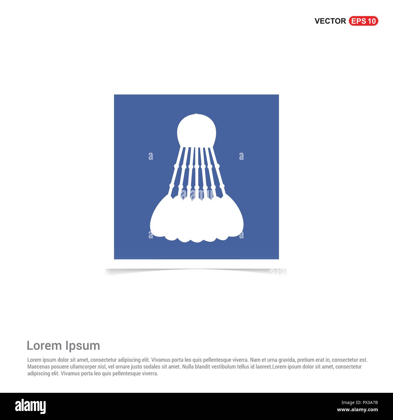 Shuttlecock Icon - Blue photo Frame Stock Vector Image & Art - Alamy