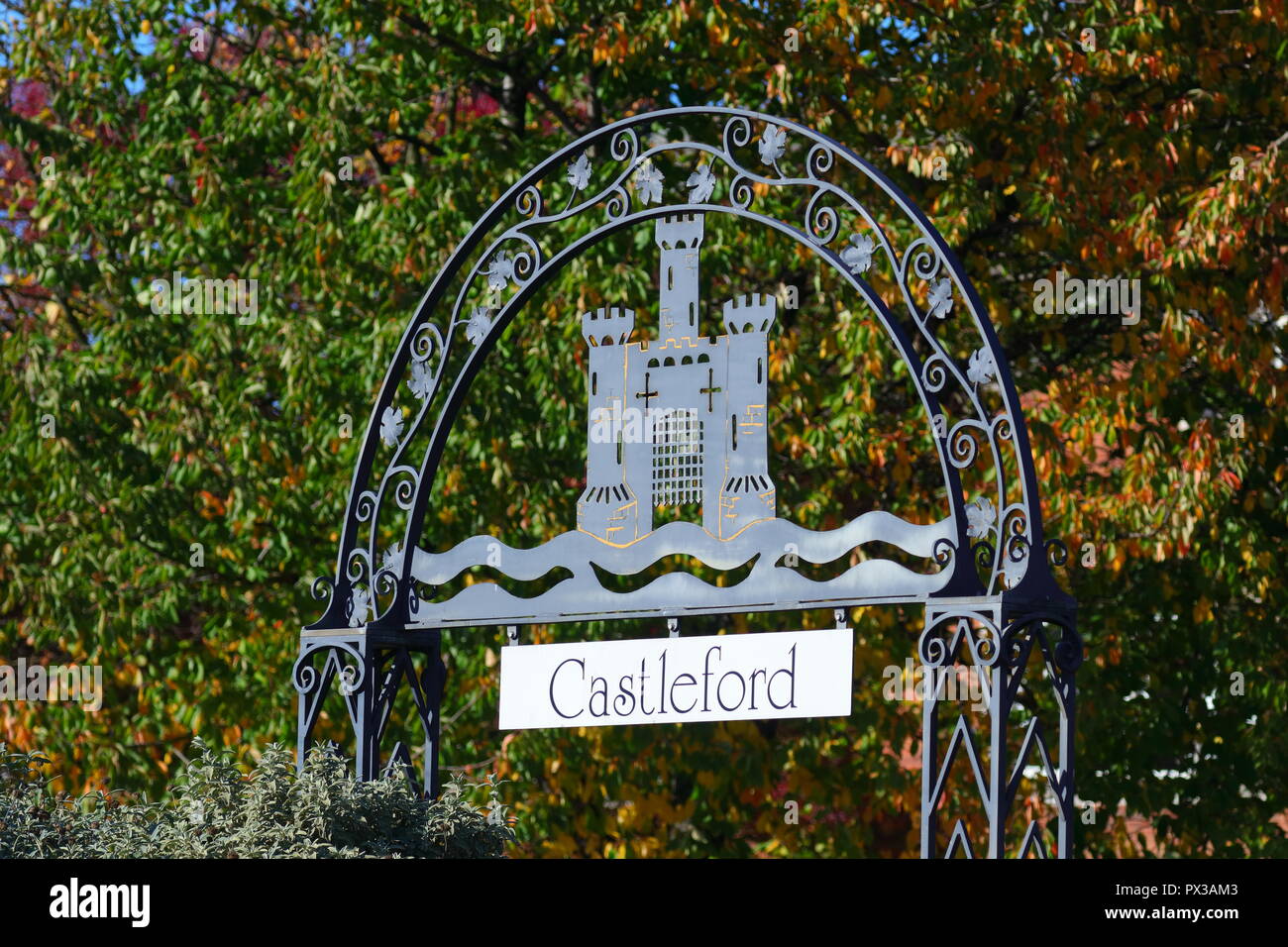 Castleford wrought iron sign hi-res stock photography and images - Alamy
