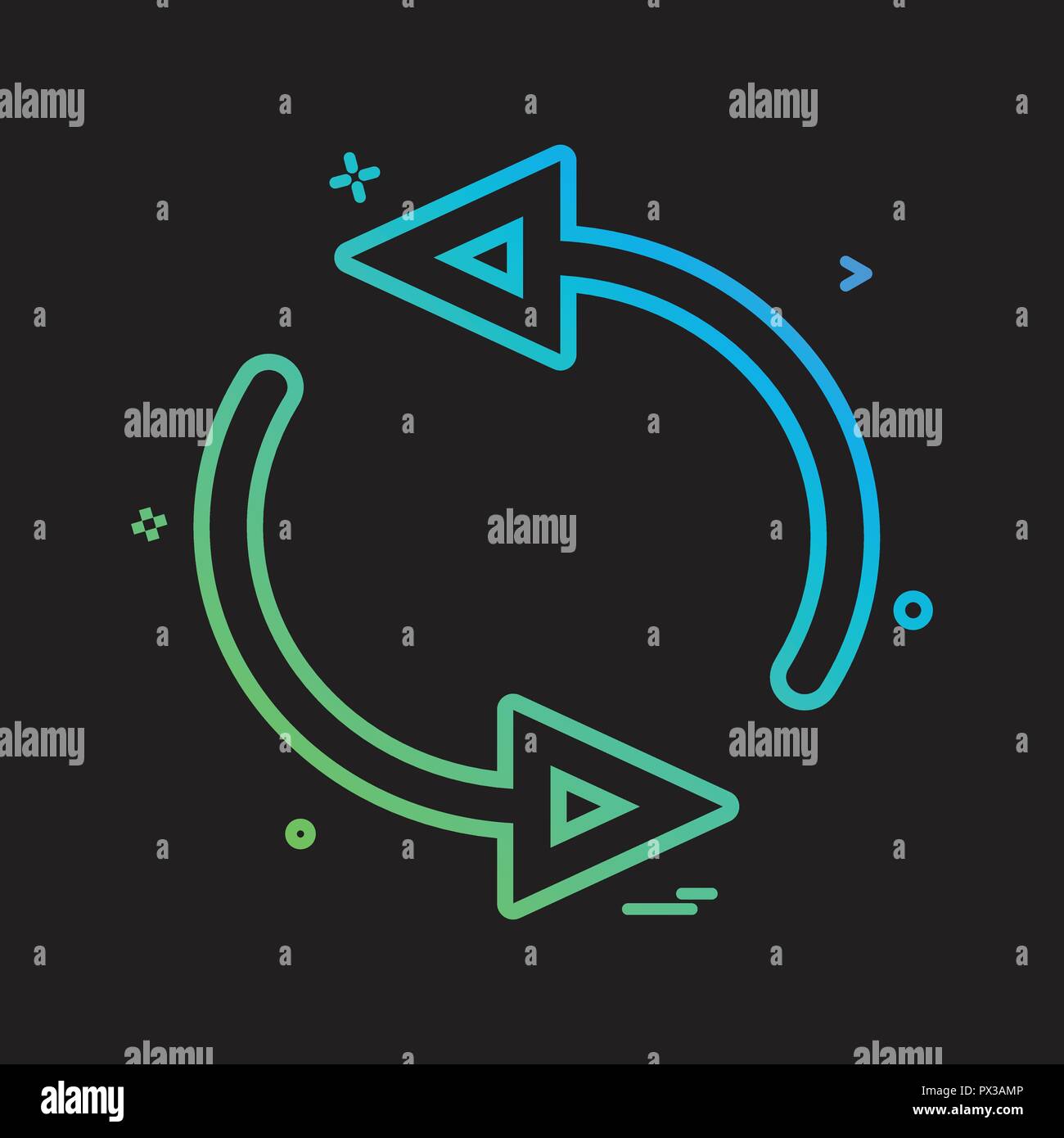 arrow circle rotate icon vector design Stock Vector Image & Art - Alamy