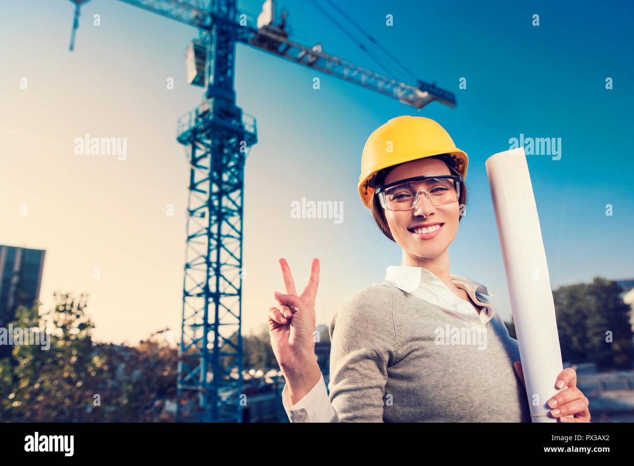 Civil engineer female hi-res stock photography and images - Alamy